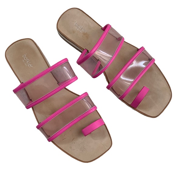 Botkier | Shoes | Botkier Maje Fluorescent Pink Slip On Leather Slide ...